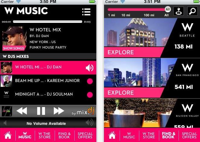 Music and room service on new W Hotels app
