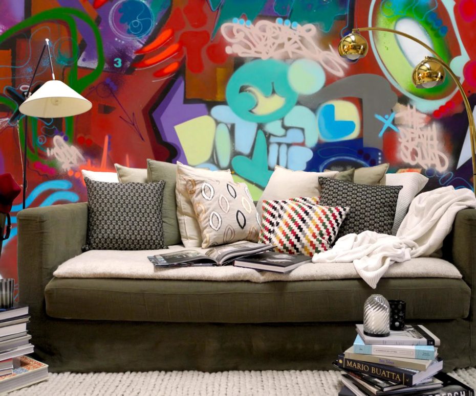 Street artist Toxic designs wallpaper for Pierre Frey