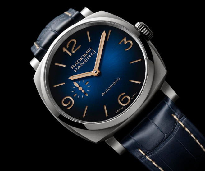 New Panerai Radomir Mediterraneo with smoked blue dial