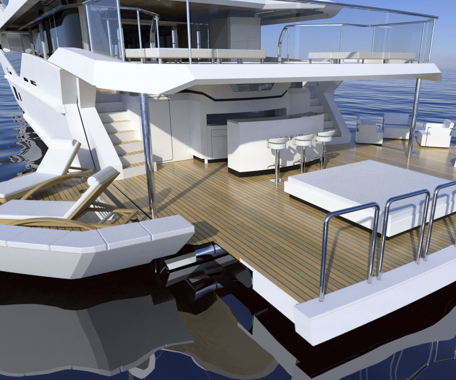 Sunseeker Creates Spectacular Double-Deck Aft Area for Ocean Club 42 ...
