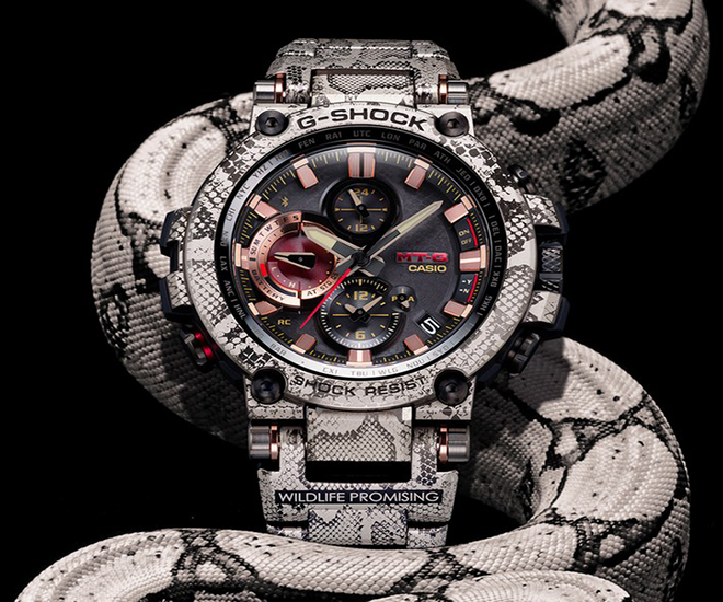 G-SHOCK & Wildlife Promising Team Up For a Python-Inspired Timepiece
