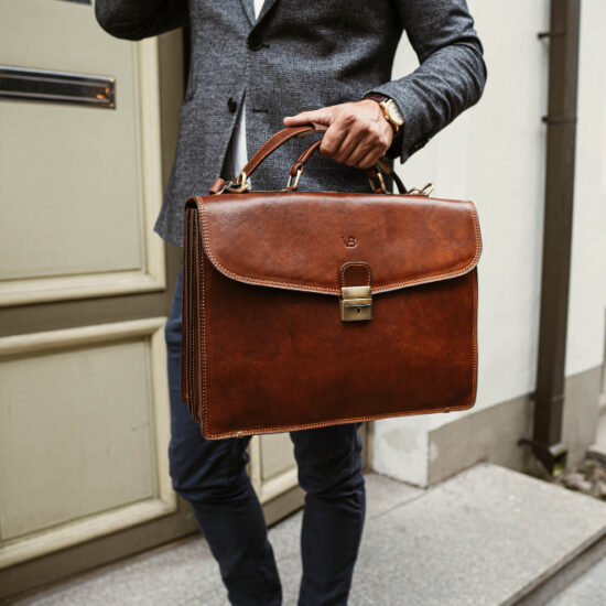 Luxury Italian Leather Briefcases for Men from Von Baer - LUXUO