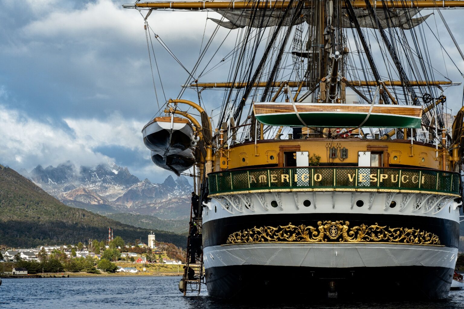 A floating icon: Amerigo Vespucci docked in Singapore, next Phuket ...